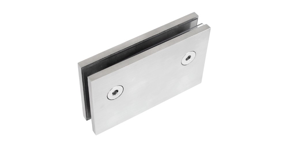 CHAPETA 90° FIJA VIDRIO MURO B-4550